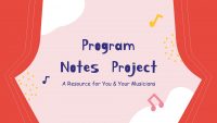 Program Notes Project | Resources | F-flat Books