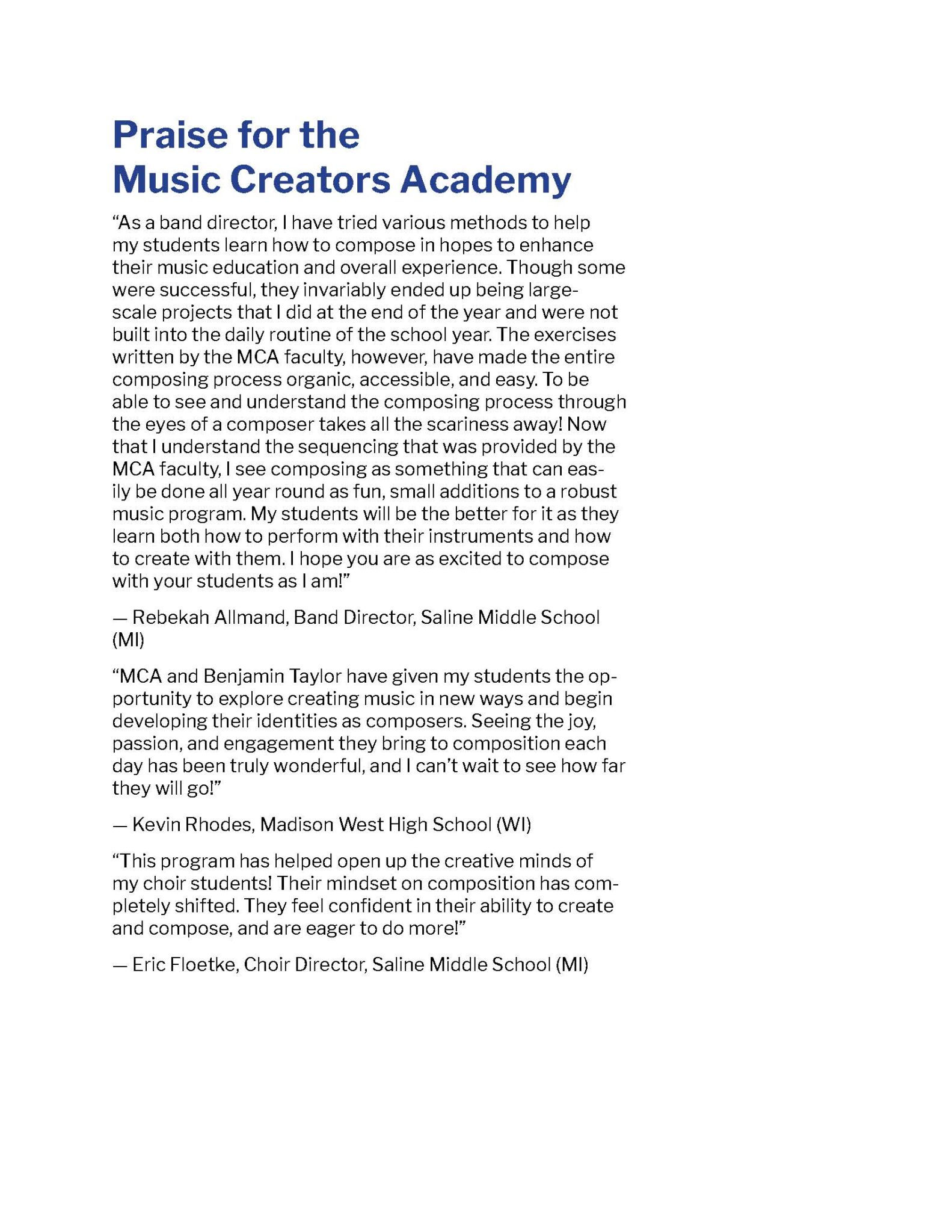 Teaching Musical Creativity: A practical guide for music directors | F ...