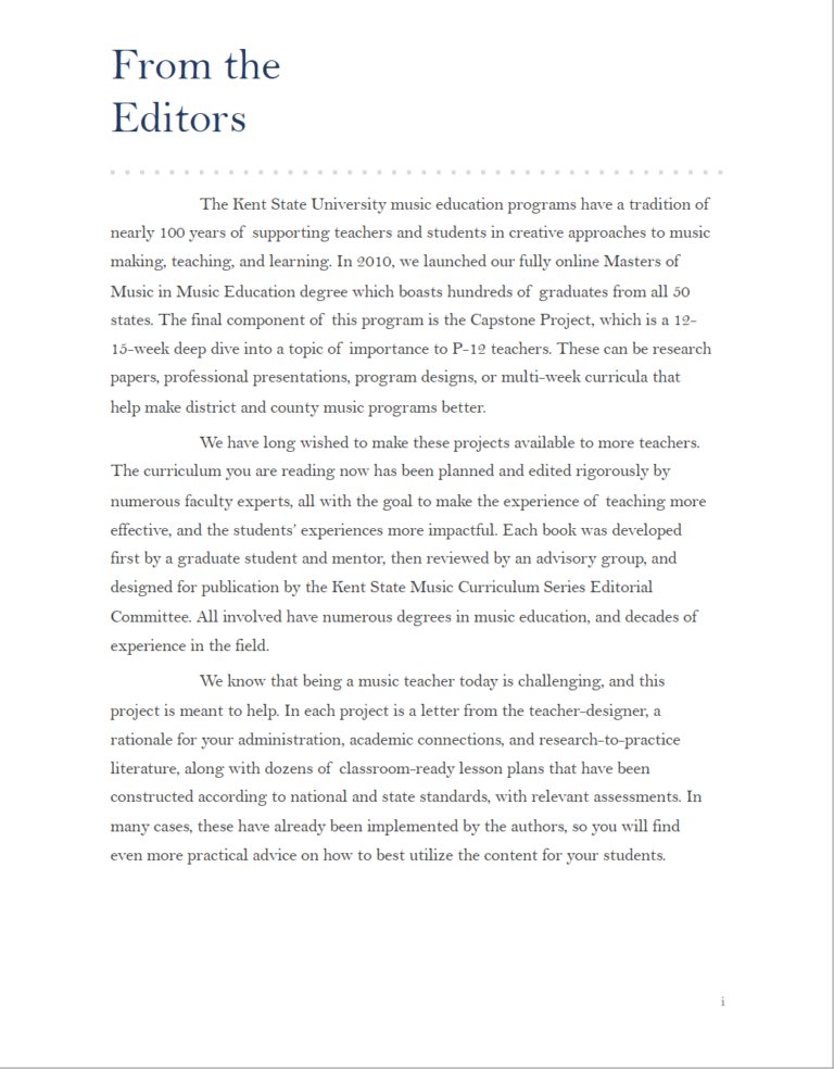 An Introductory Music Theory Curriculum for High School Students - A ...